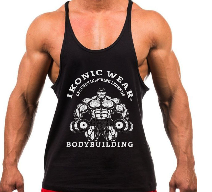 CLASSIC BODYBUILDING STRINGER TANK - BLACK – KOOL BODIES APPAREL